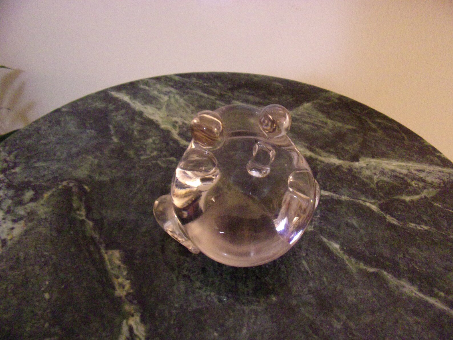 Vintage Heavy Glass Frog Paperweight/figurine - Etsy