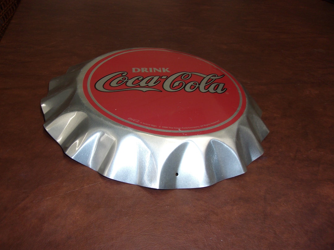 Vintage Coca-cola Bottle Cap Sign - Etsy