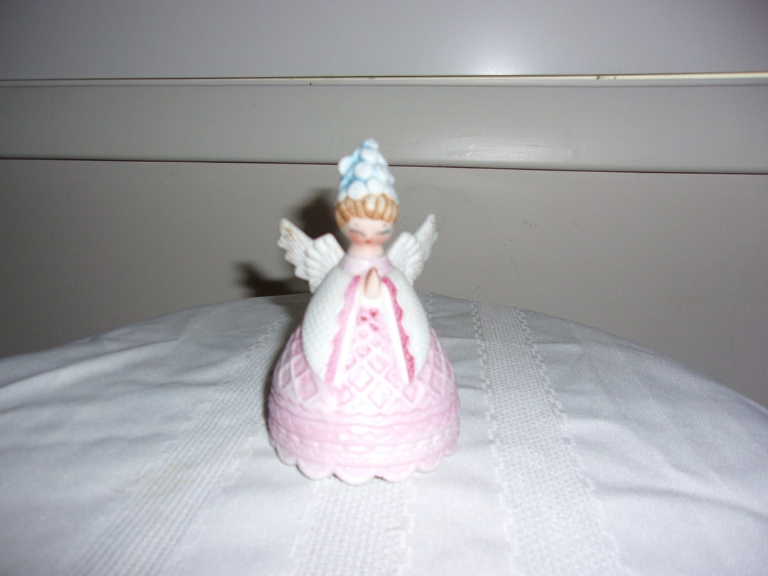 Vintage Lefton Porcelain Angel Bell - Etsy