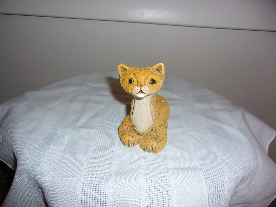 Vintage Handcrafted Tiger Figurine - Etsy