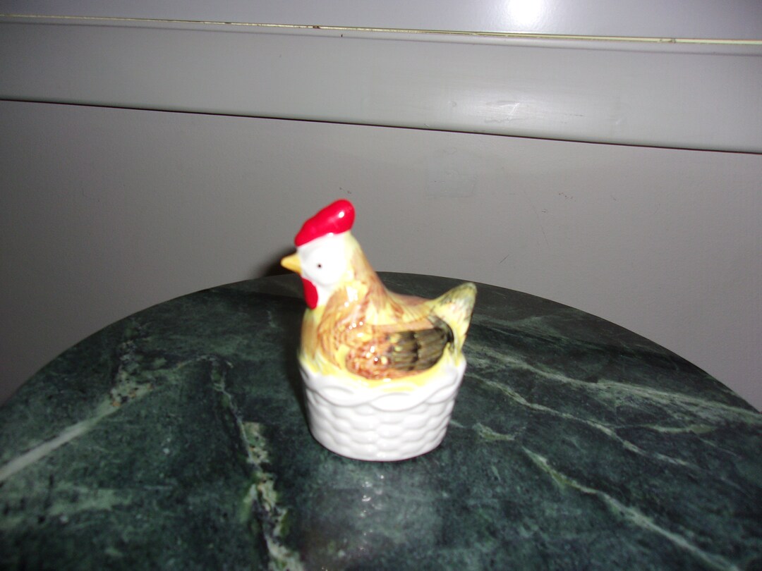 Vintage Ceramic Chicken Toothpick Holder - Etsy