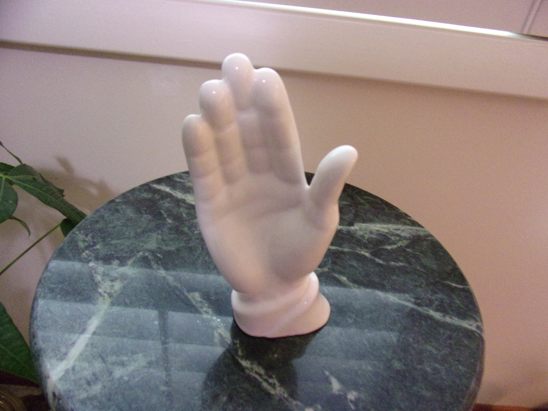 Vintage Handcrafted Ceramic Hand Figurine - Etsy