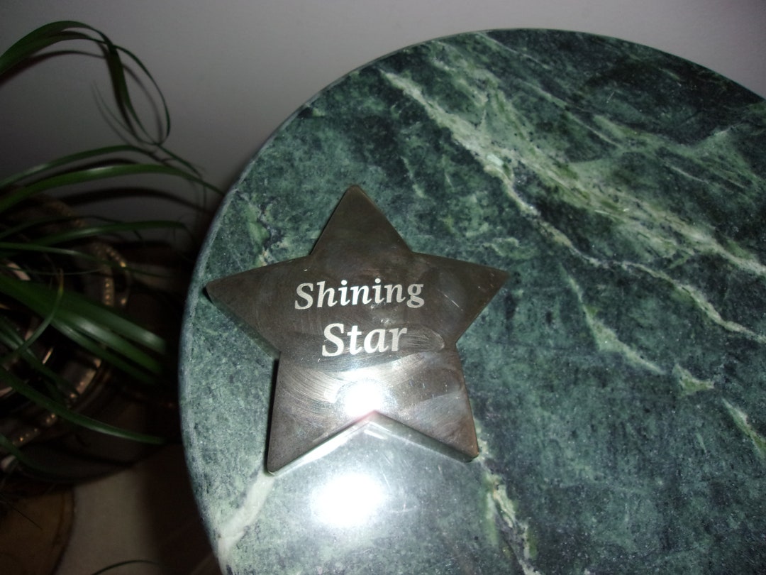 Vintage Shining Star Paperweight - Etsy