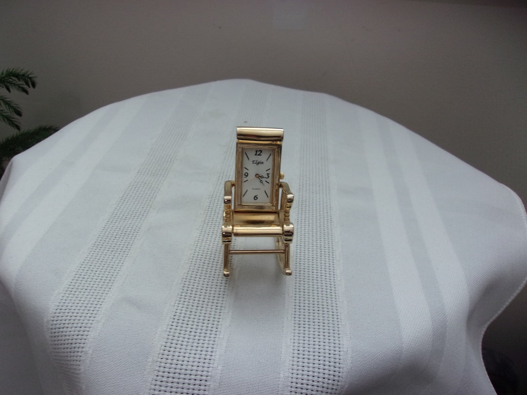 Vintage Small Elgin Rocking Chair Clock - Etsy