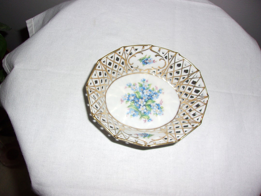 Vintage Porcelain Schumann Forget Me Not Dish - Etsy