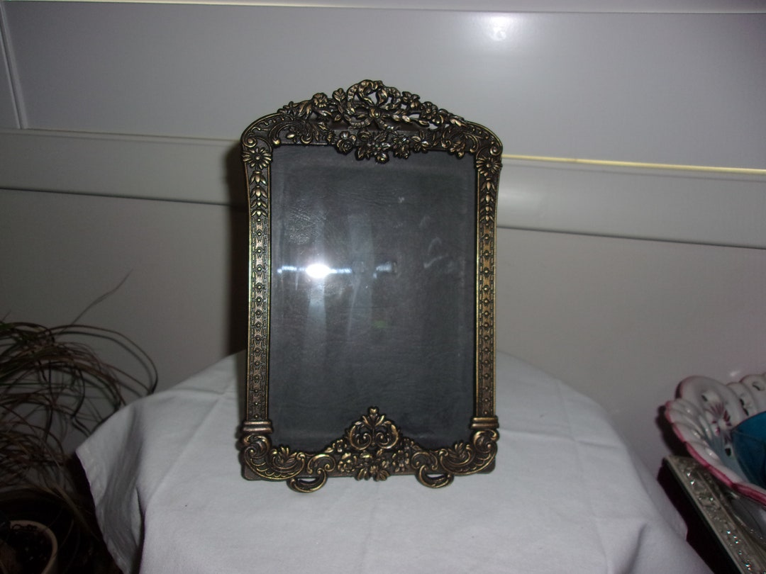 Vintage Ornate Heavy Metal Picture Frame - Etsy