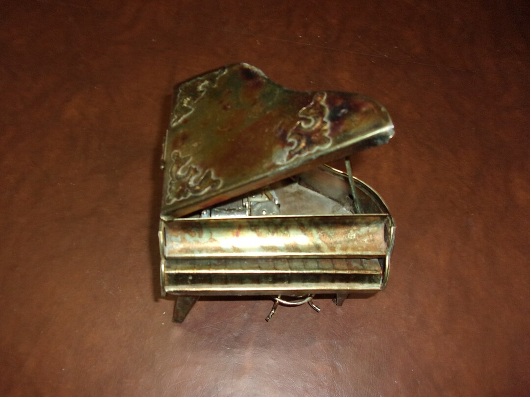 Vintage Copper and Brass Piano Music Box - Etsy