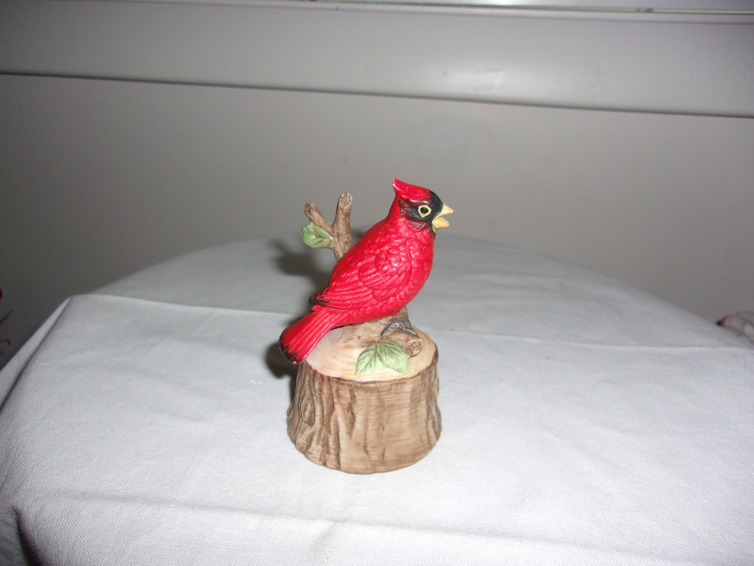 Vintage Lefton Ceramic Cardinal Bird Figurine/bell - Etsy