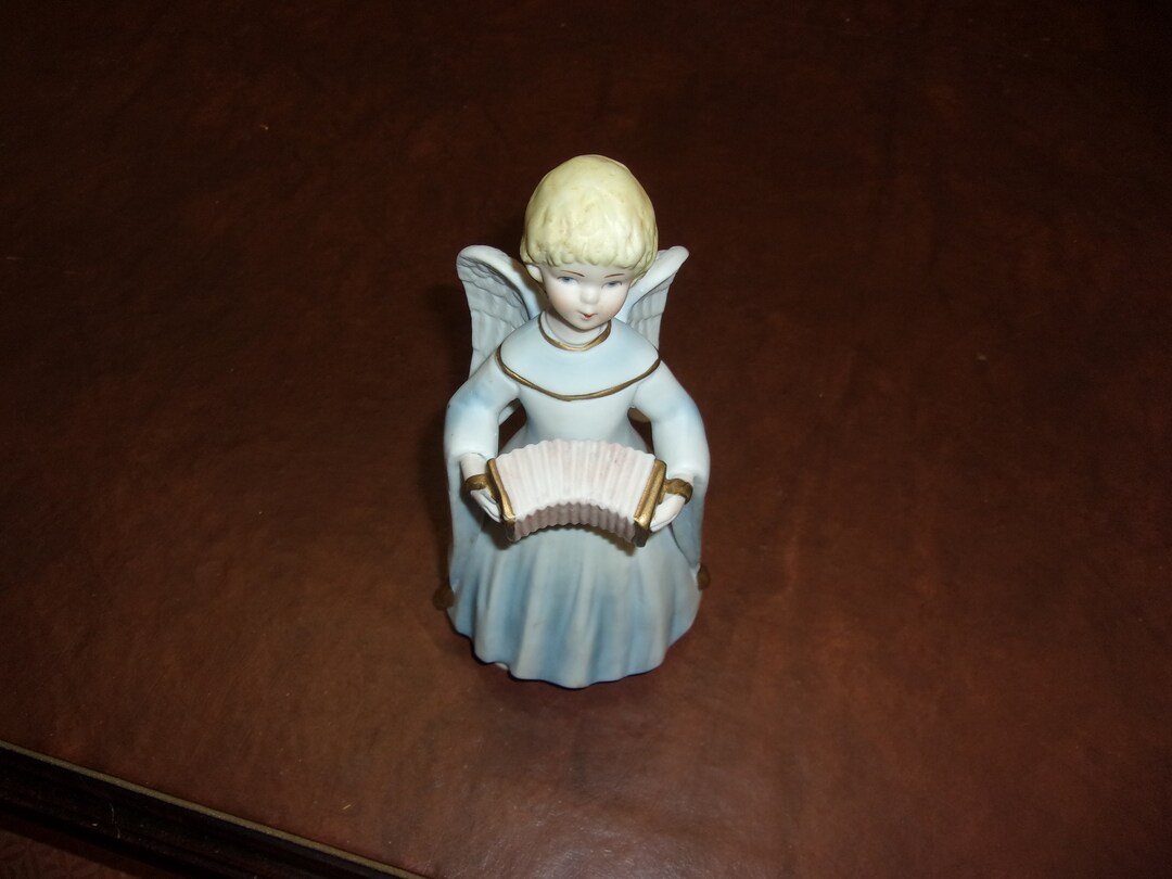 Vintage Ceramic Angel Music Box - Etsy