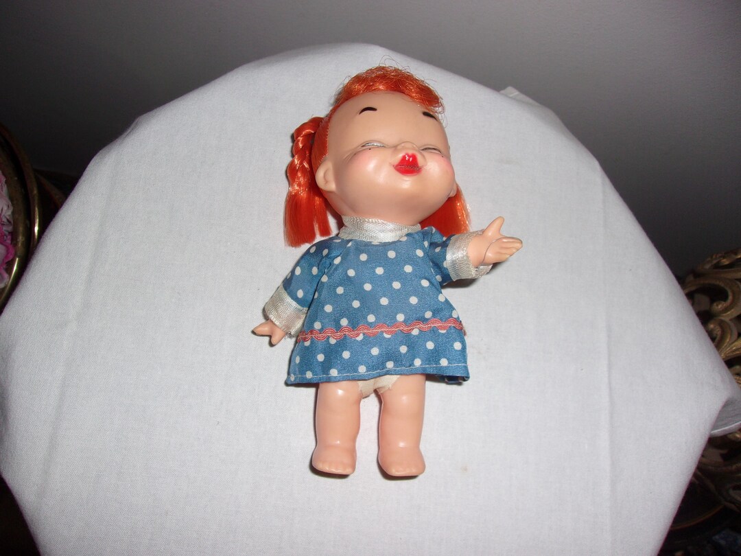 Vintage Small Red Haired Doll With Braids in Hair Doll - Etsy