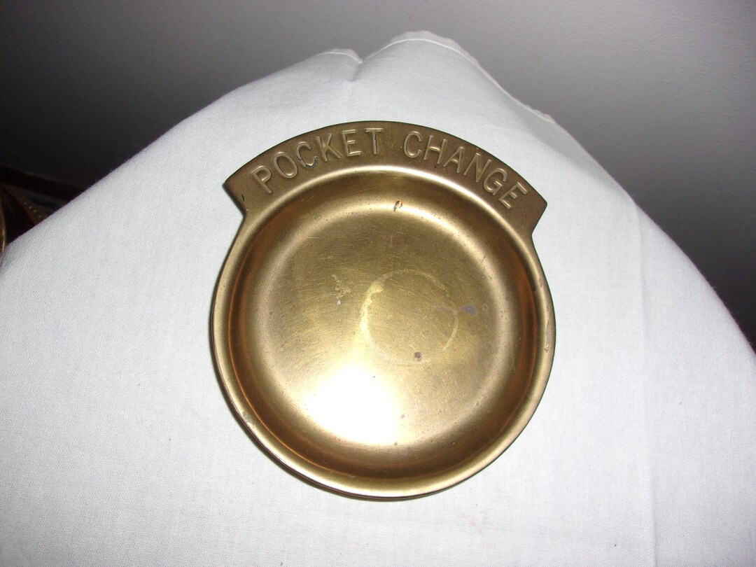 Vintage Heavy Brass Pocket Change Holder - Etsy