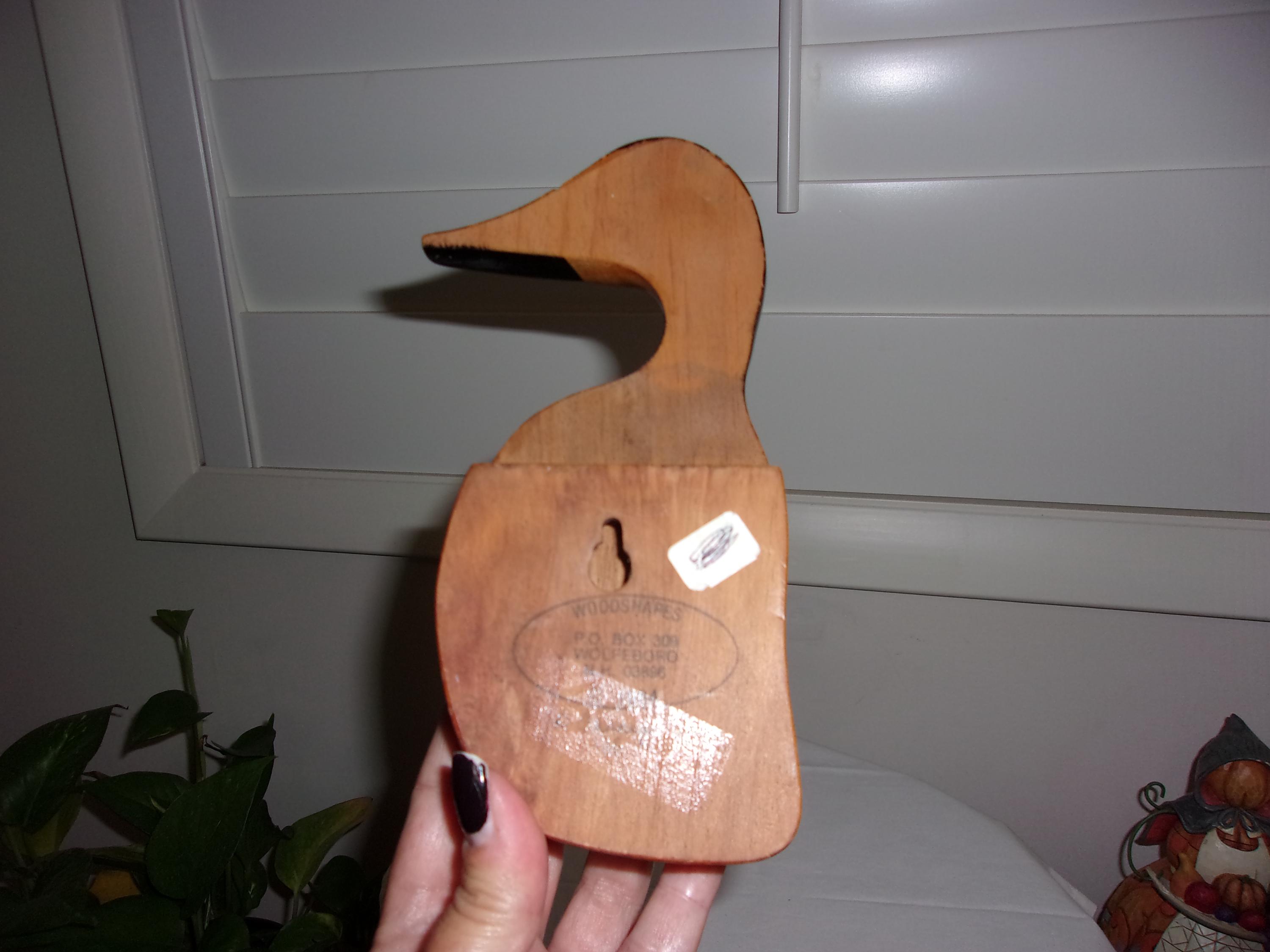 Vintage Handcrafted Wood Duck Wall Pocket Wall Plaque - Etsy
