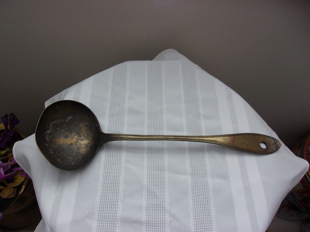 Vintage Brass Long Handled Ladle - Etsy