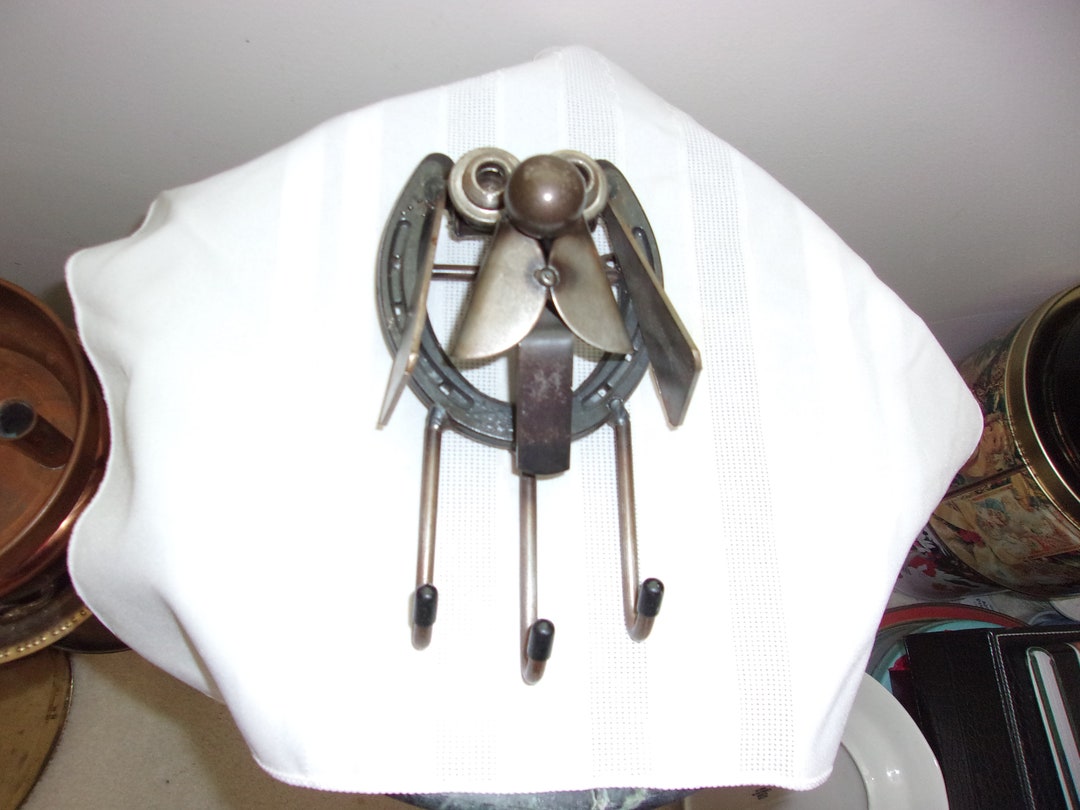 Vintage St. Croix Forge Heavy Metal Handcrafted Dog Wall Hooks With ...