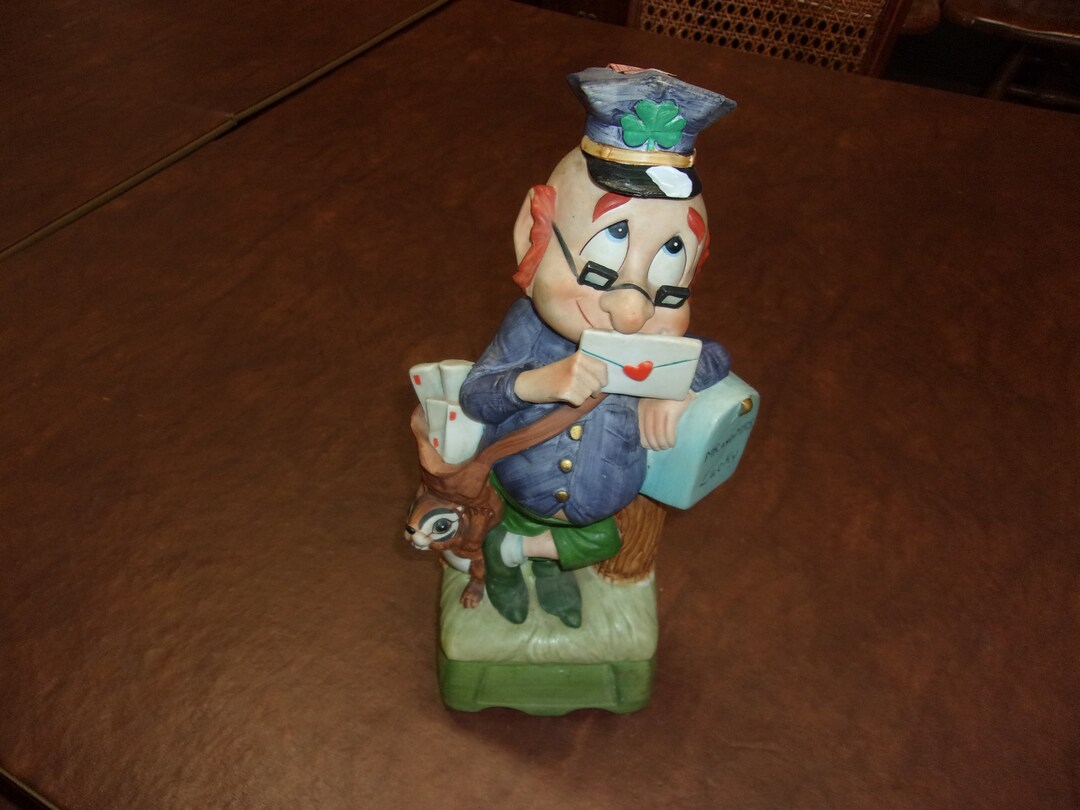 Vintage Mr. Lucky Series Mr. Mailman Musical Decanter Hoffman ...
