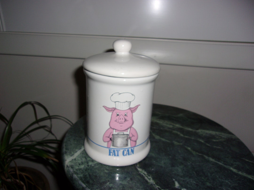 Vintage Ceramic Pig Grease Jar - Etsy