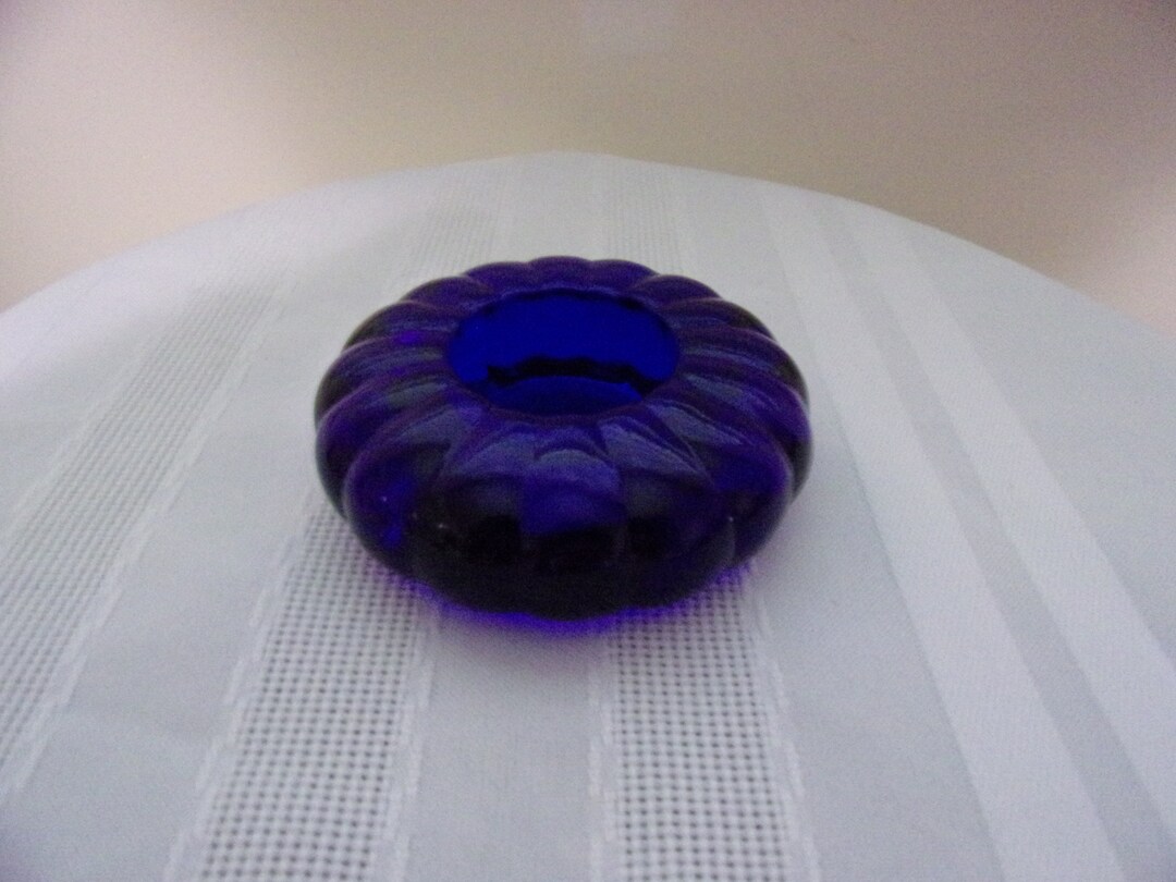 Vintage Cobalt Blue Ink Well - Etsy