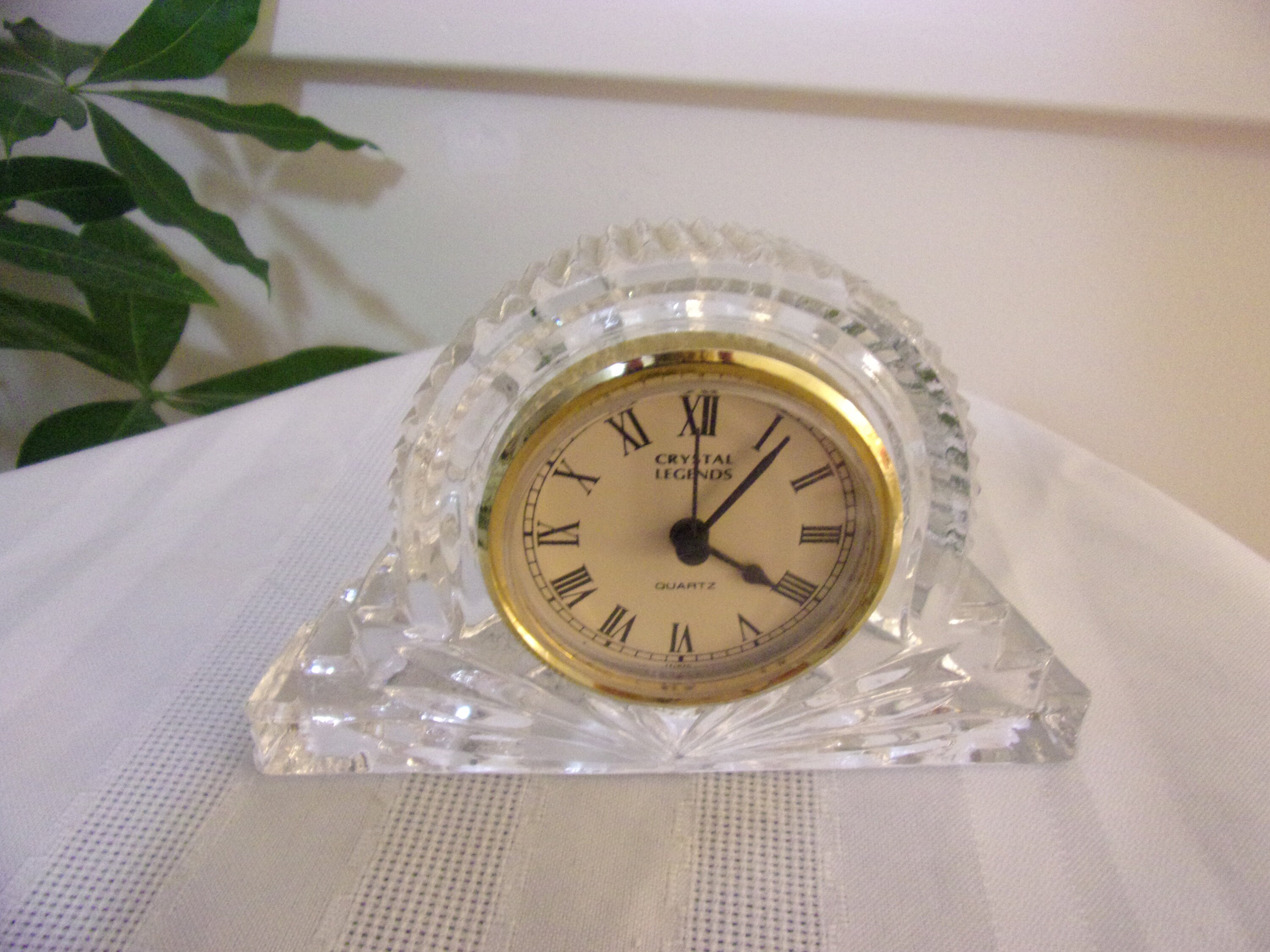 Vintage Crystal Clock | Etsy