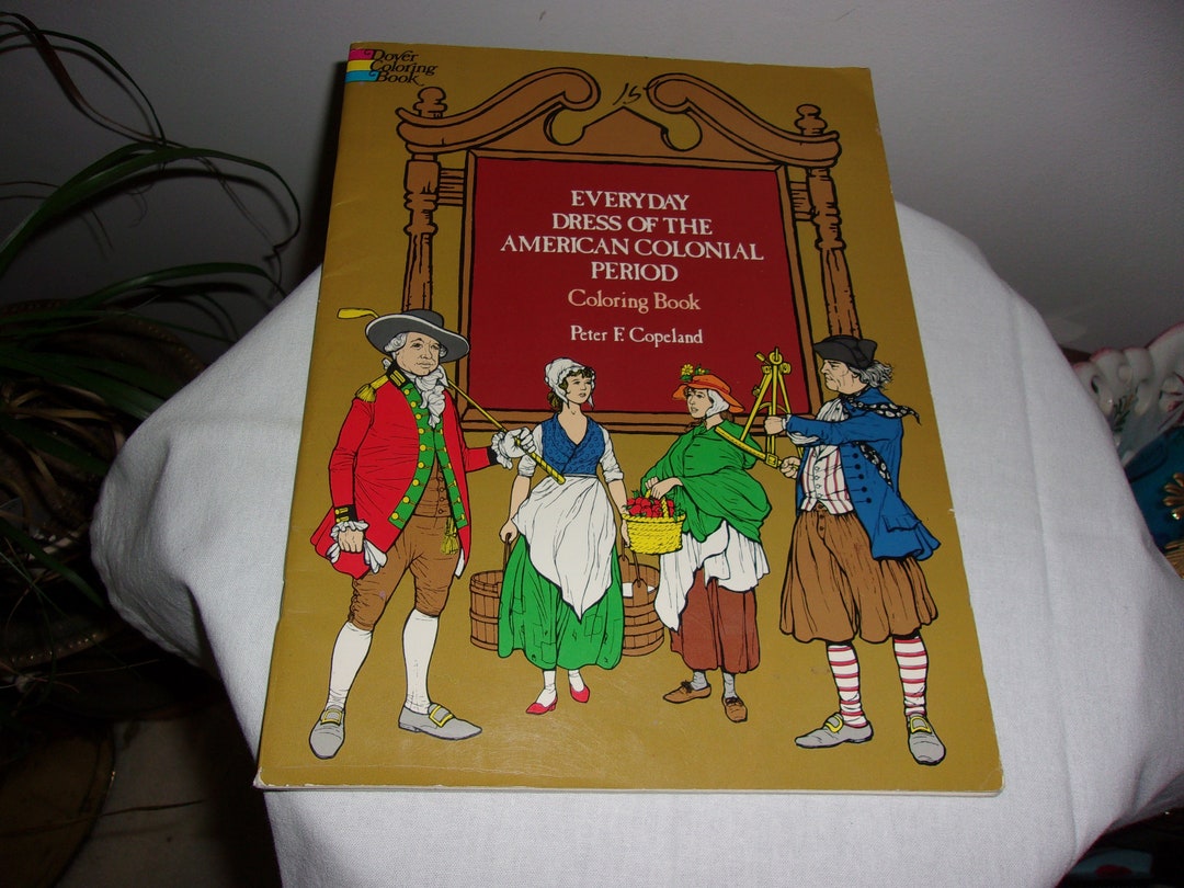 Vintage Everyday Dress of the American Colonial Period Coloring Book - Etsy
