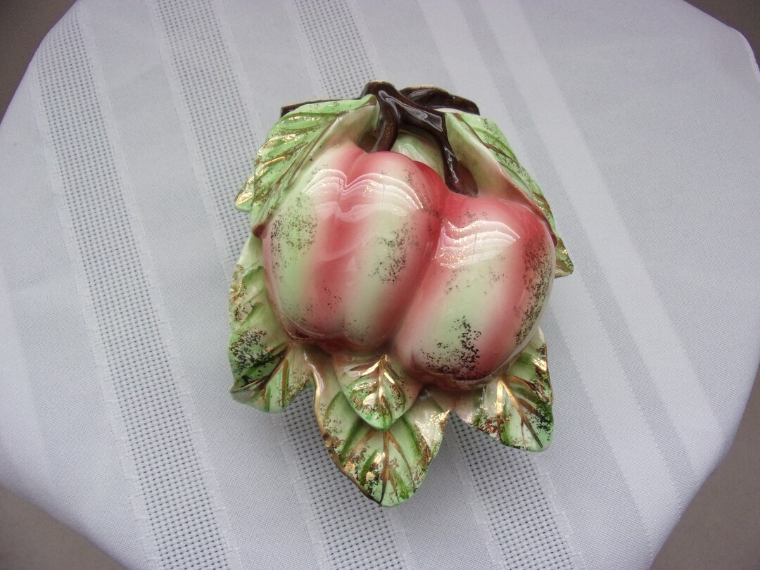 Vintage Ceramic Apples Wall Pocket Wall Decor - Etsy