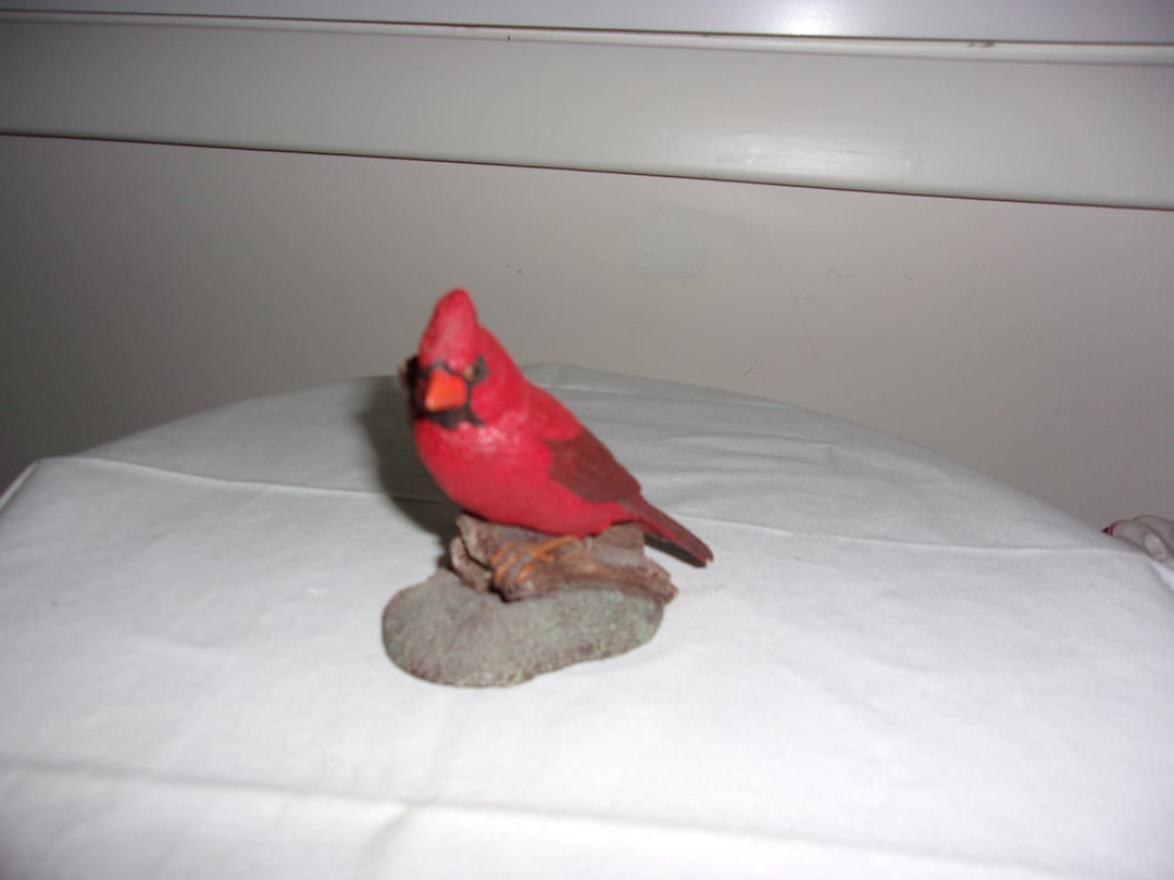 Vintage Handcrafted Cardinal Bird Figurine - Etsy