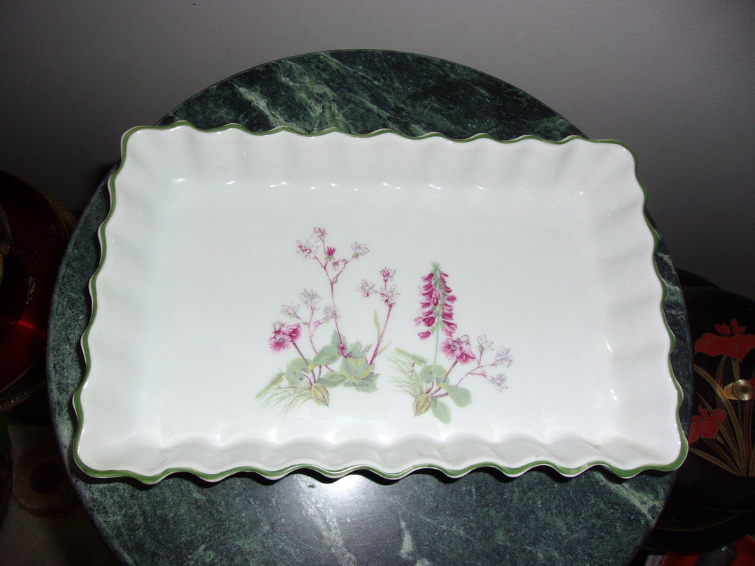 Vintage Fireproof Rectangular Floral Baking Dish Made in France - Etsy
