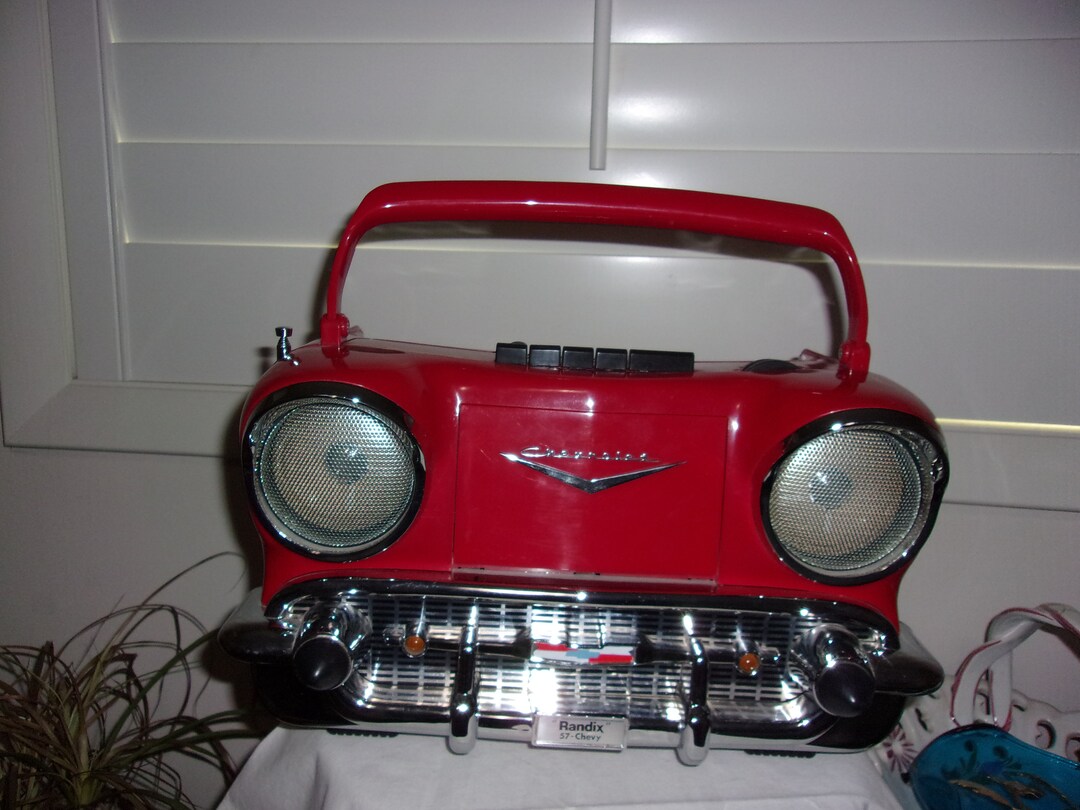 Vintage Red 57 Chevy AM FM Radio With Cassette Deck by Randix - Etsy