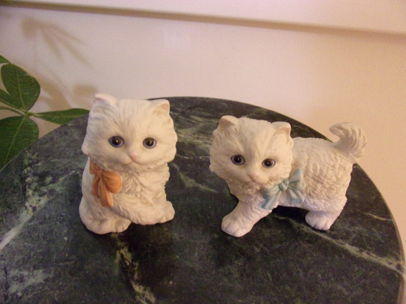 Vintage Pair of Ceramic Cat Figurines Made in Japan - Etsy