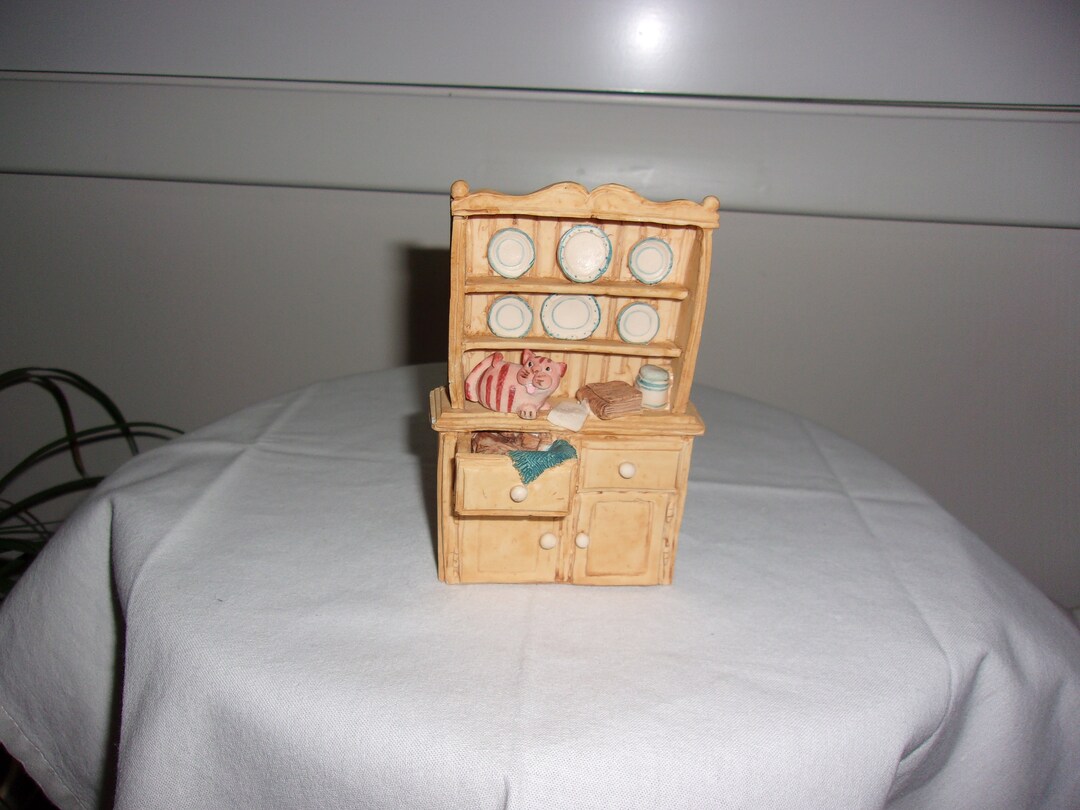 Vintage Handcrafted China Hutch Cabinet Figurine Made in Scotland - Etsy