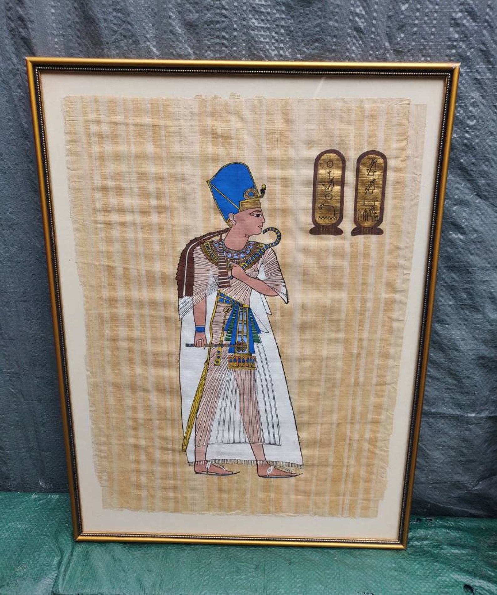 Rare authentique peint à la main Osiris Papyrus de Gizeh | Etsy