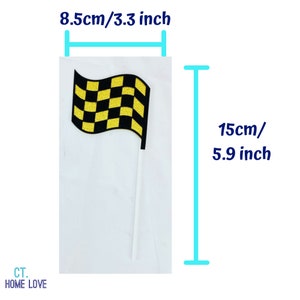 Race Car Flags Cake Topper - Racing Car Boys First Birthday Cake Topper ...