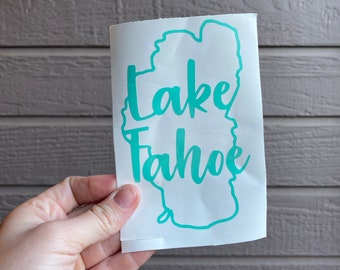 Lake Tahoe Outline Car Decal - Etsy