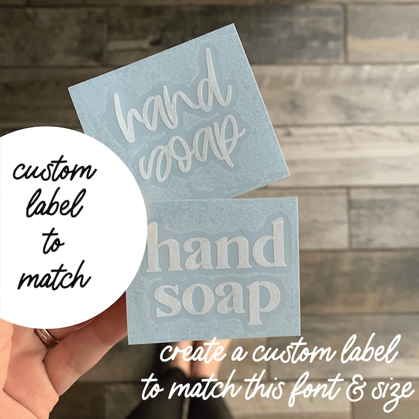 Custom Label for Hand Soap - Etsy