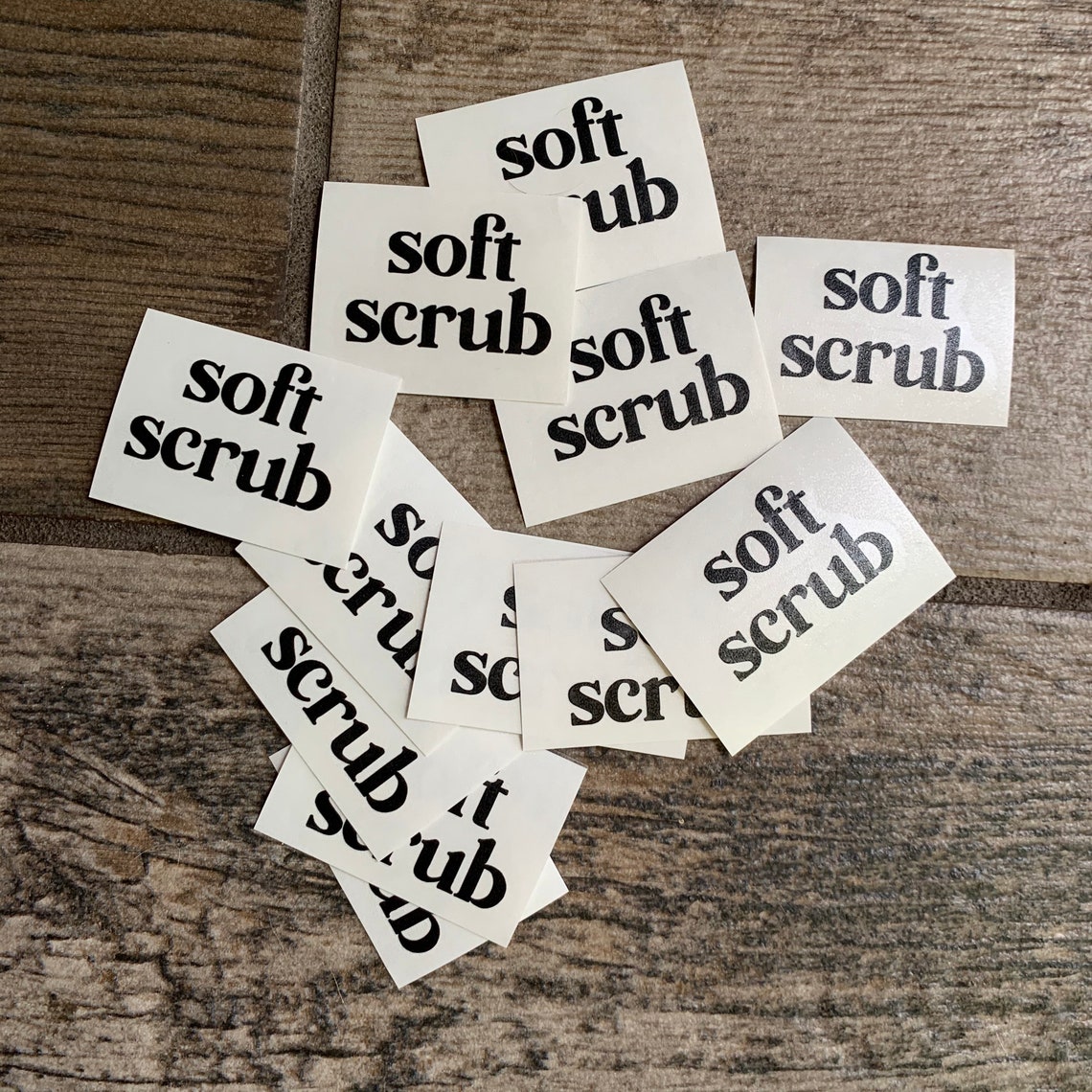 Soft Scrub Label Simple Font Soft Scrub Label for Essential | Etsy