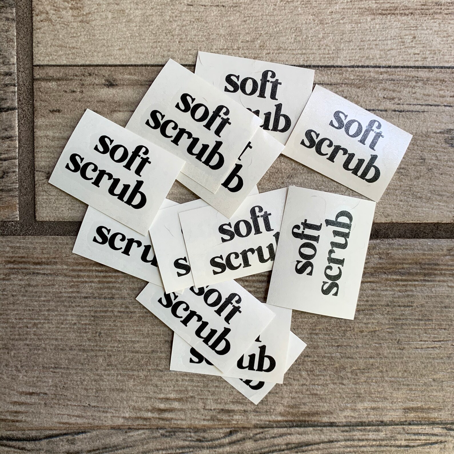 Soft Scrub Label Simple Font Soft Scrub Label for Essential | Etsy