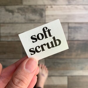 Soft Scrub Label || Simple Font Soft Scrub Label for Essential Oil DIY ...