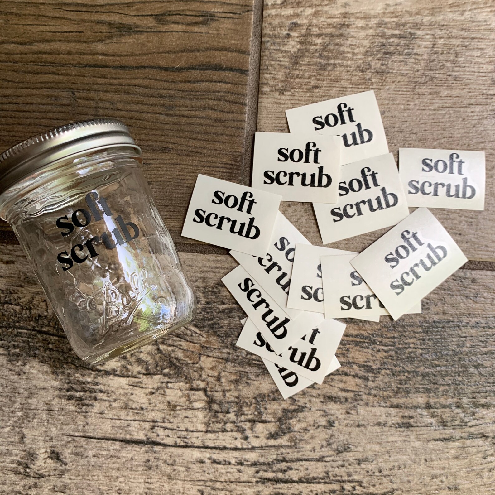 Soft Scrub Label Simple Font Soft Scrub Label for Essential | Etsy