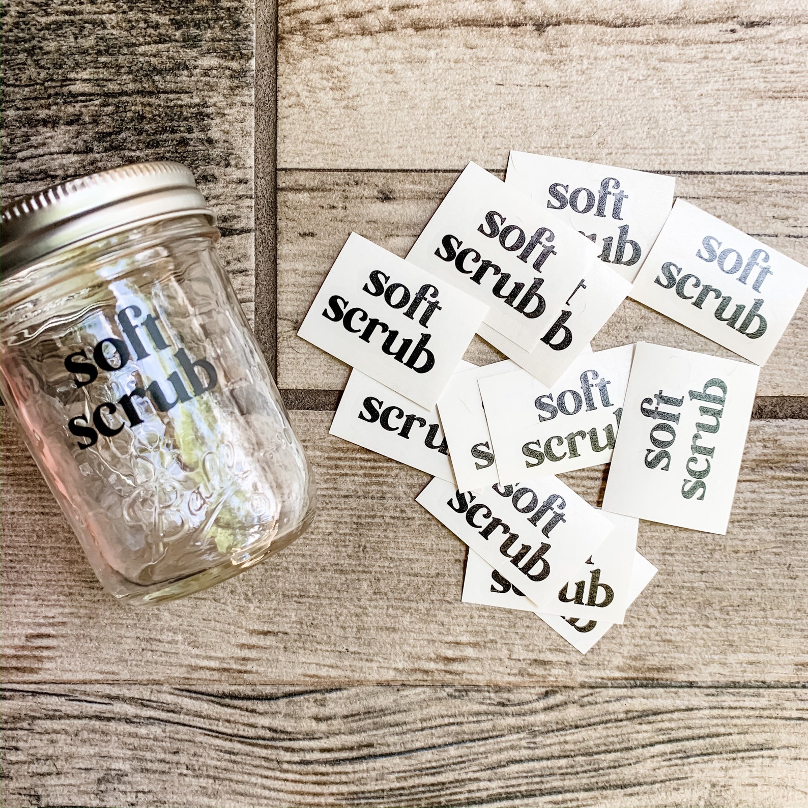 Soft Scrub Label Simple Font Soft Scrub Label for Essential | Etsy