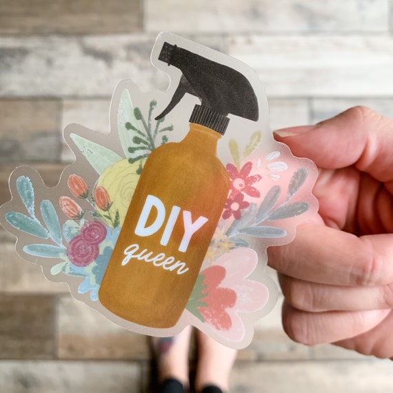 DIY Queen Sticker CLEAR BACK Vinyl Sticker Tumbler - Etsy