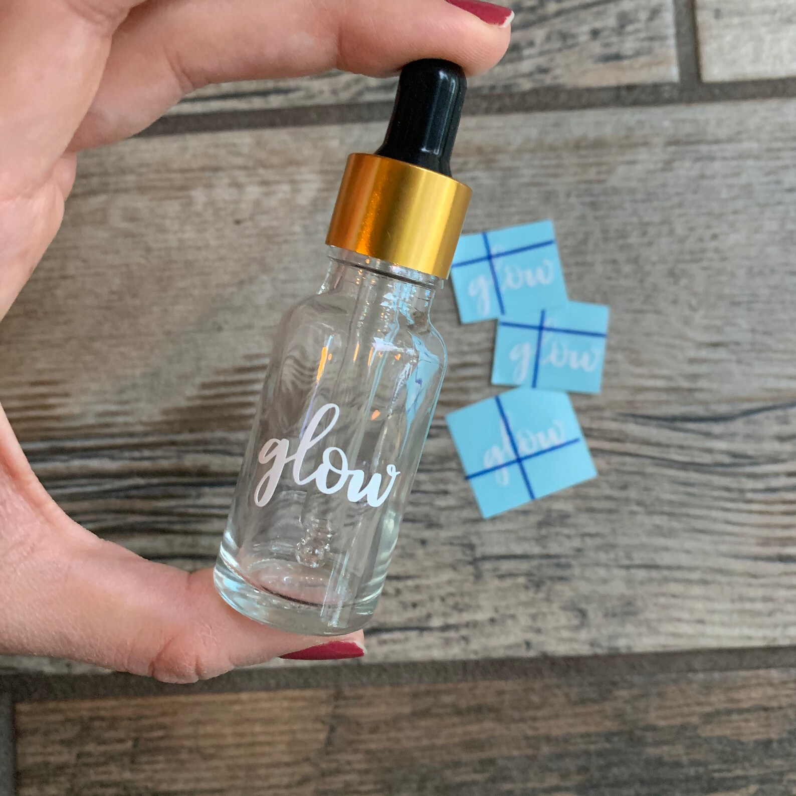 Glow Serum Label Glow Label for Dropper Bottle Hand Lettered Label - Etsy