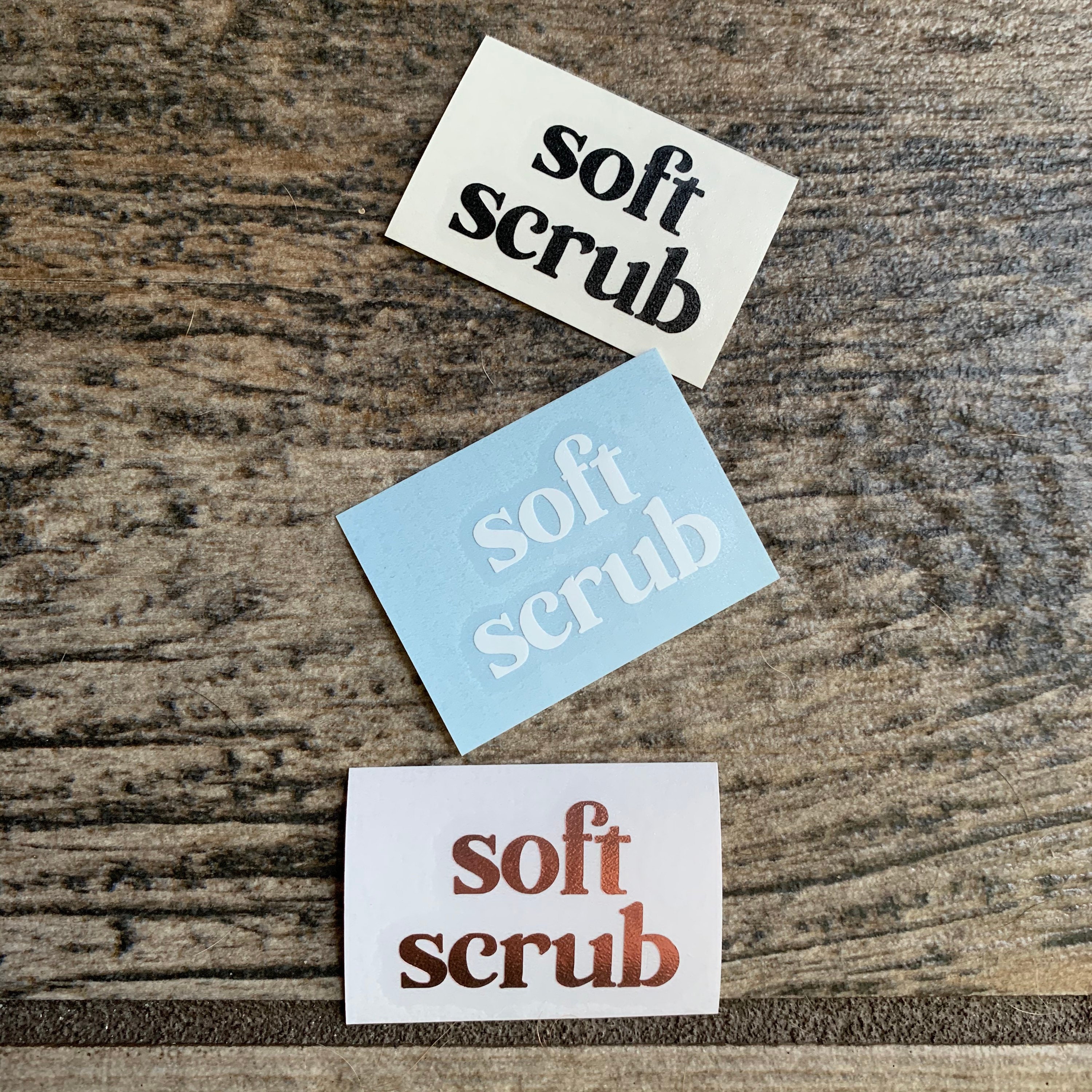 Soft Scrub Label Simple Font Soft Scrub Label for Essential | Etsy