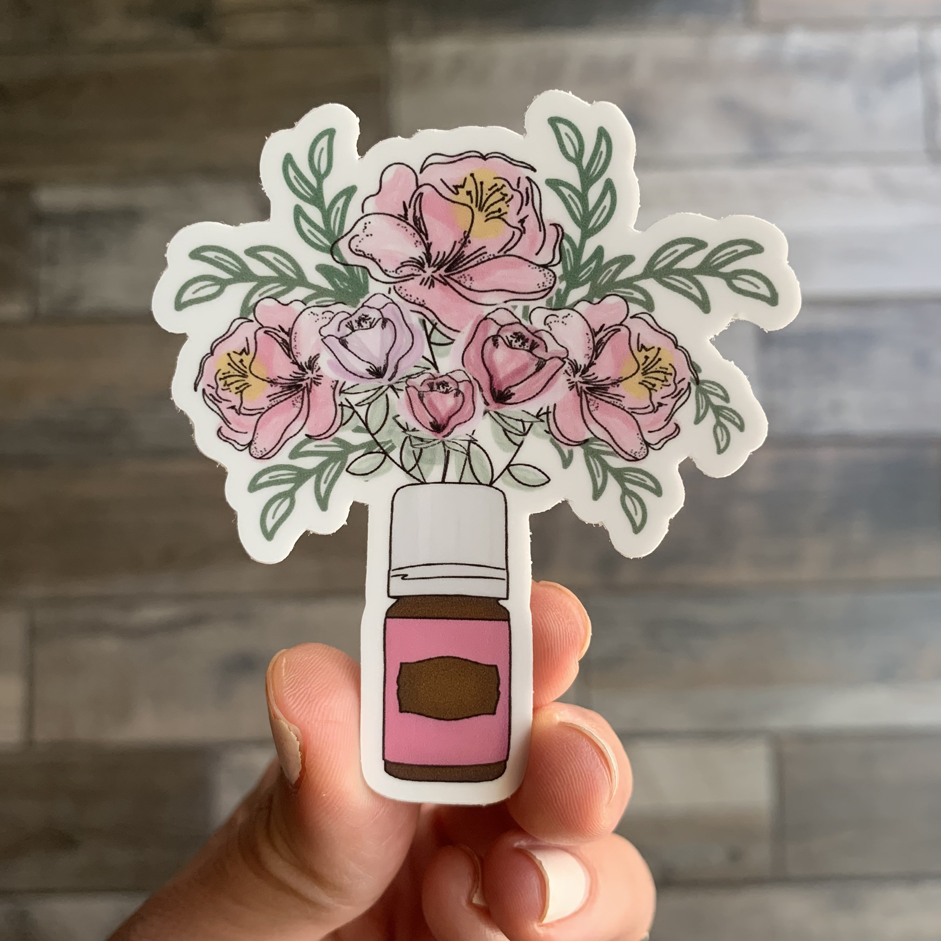10 PACK Floral and Oil Bottle Sticker || Vinyl Sticker || Tumbler ...