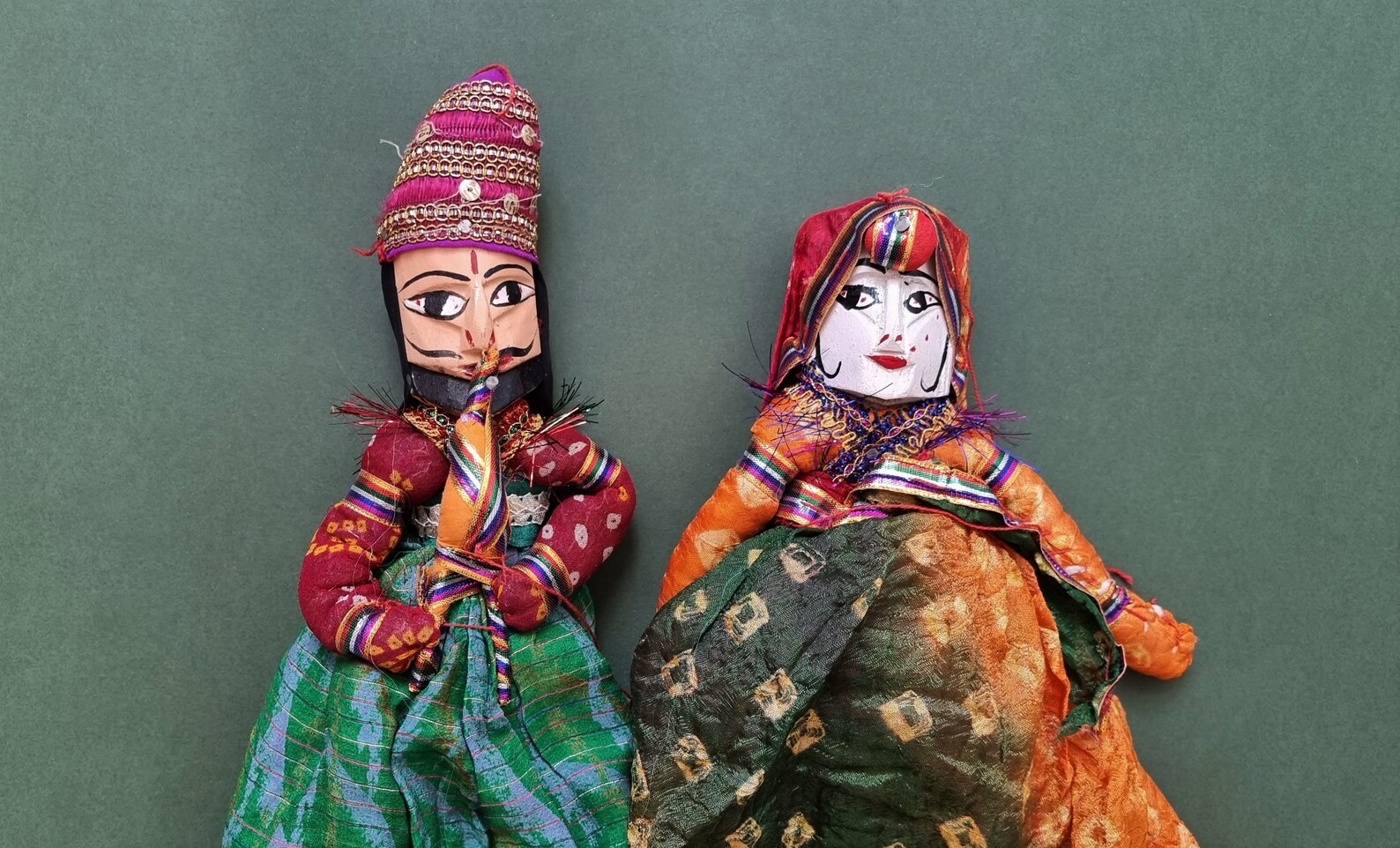 Traditional Indian Puppets. Vintage Wooden Dolls. - Etsy UK