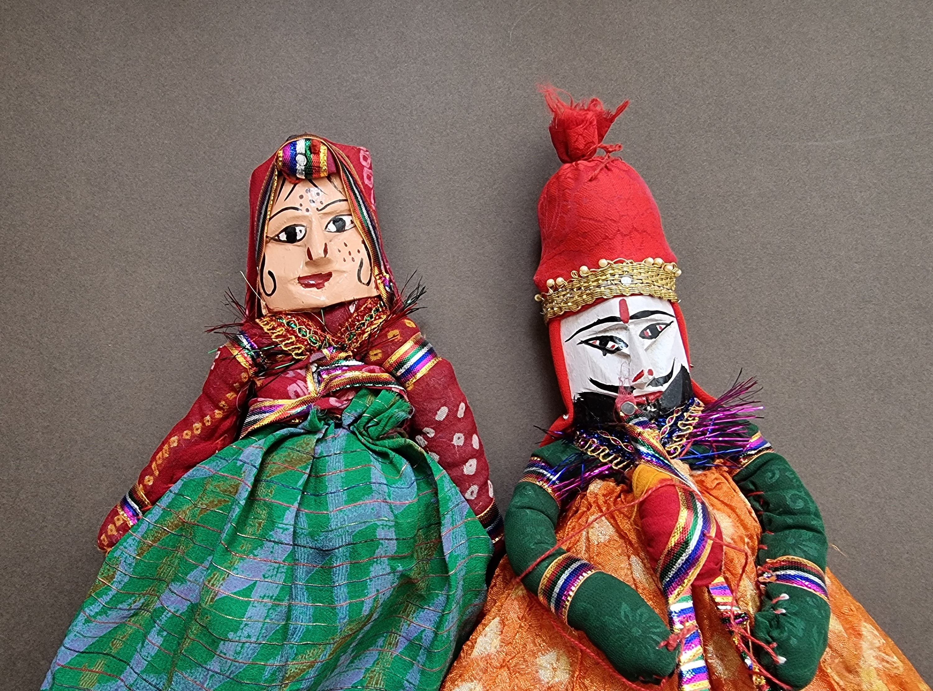 Traditional Indian Puppets. Vintage Wooden Dolls. | Etsy