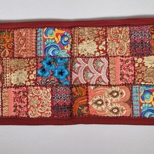 Embroidered Table Runner. Patchwork Sari Wall Hanging Made in India - Etsy