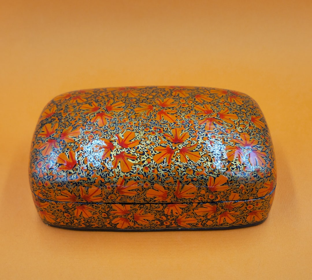 Hand-painted Paper Mache Box. Decorative Gift Box - Etsy