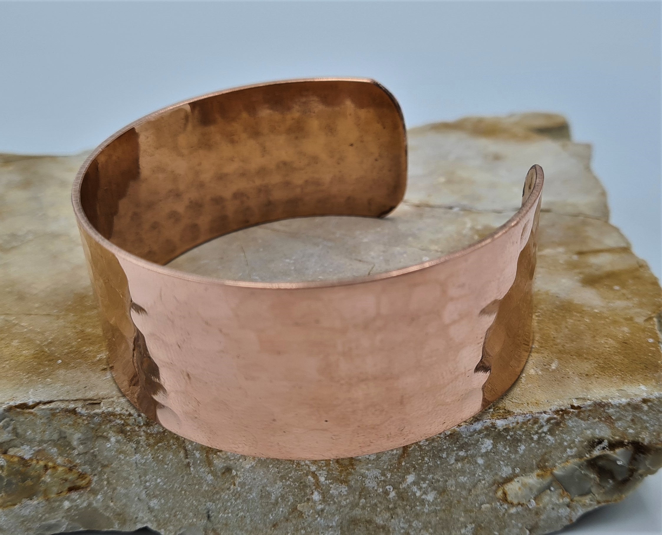 Wide Copper Cuff Bangle. Hammered Pure Copper Bracelet. - Etsy