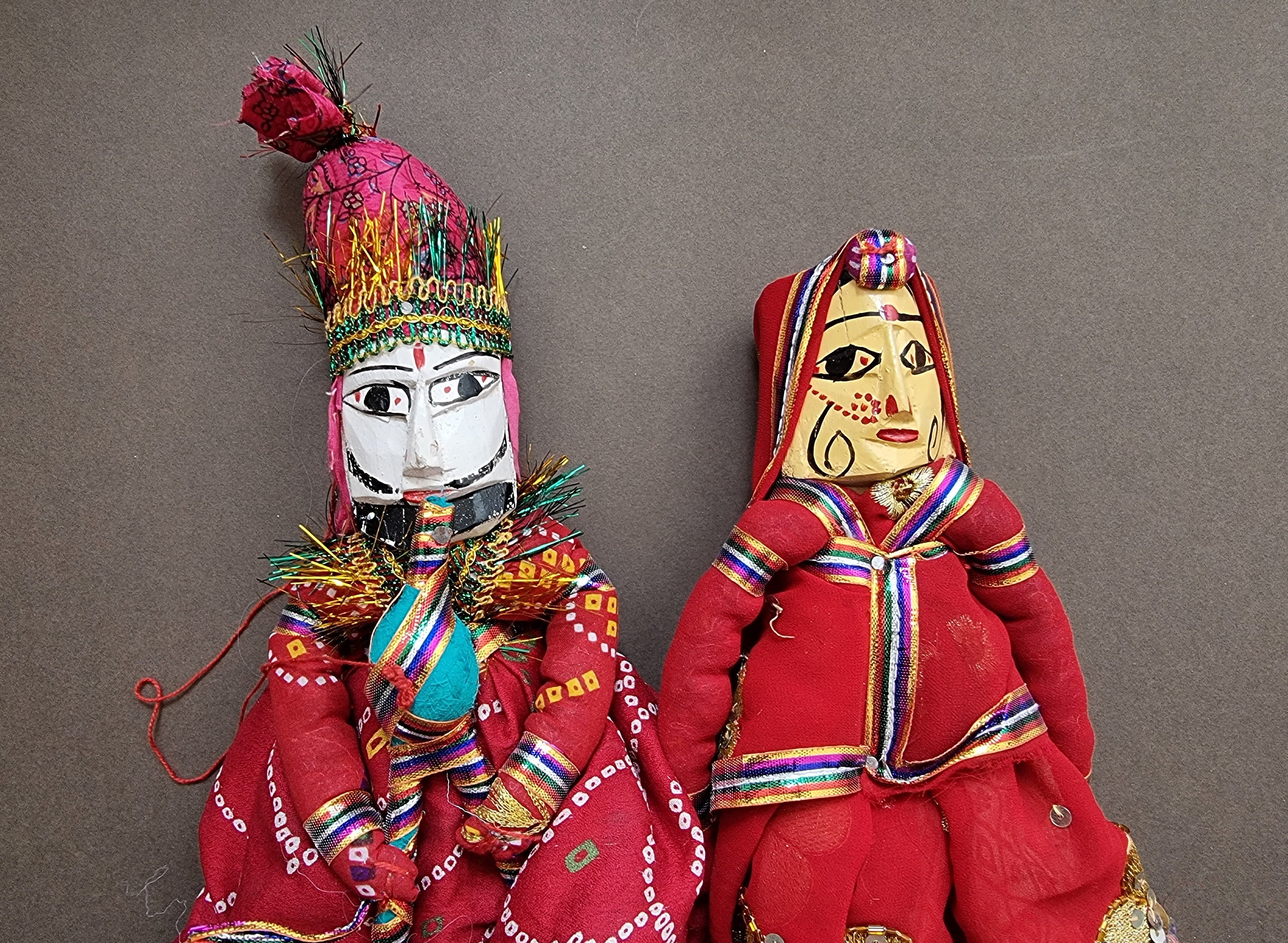 Traditional Indian Puppets. Vintage Wooden Dolls. | Etsy