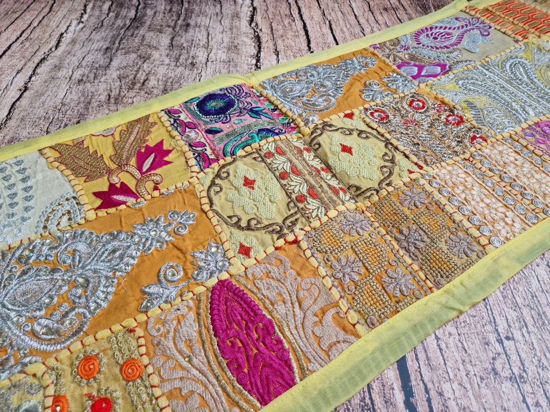 Indian Table Runner. Embroidered Table Cloth. - Etsy