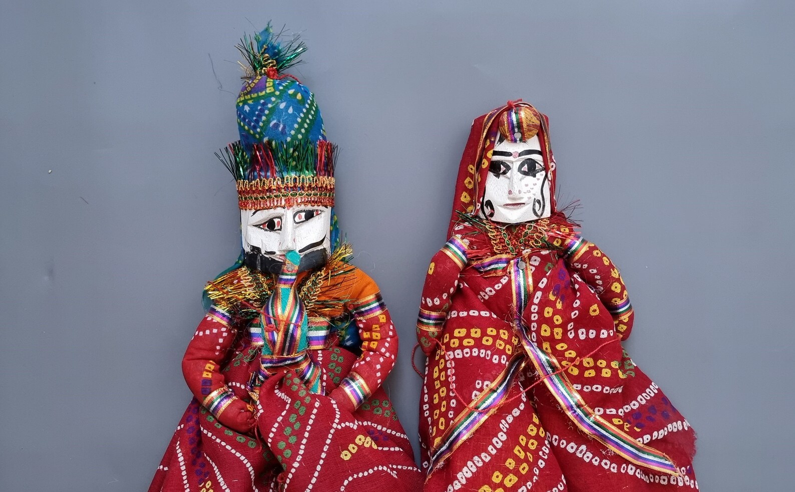 Traditional Indian puppets. Vintage wooden dolls. | Etsy